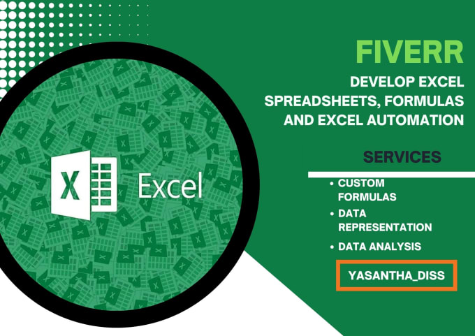 Develop excel spreadsheets, formulas and excel automation by Yasantha ... Develop excel spreadsheets, formulas and excel automation by Yasantha ...
