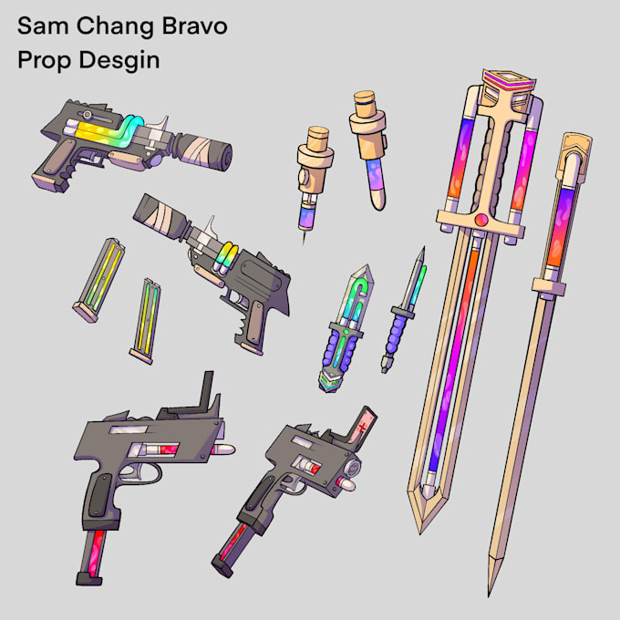 Illustrate your prop designs by Samyychang | Fiverr