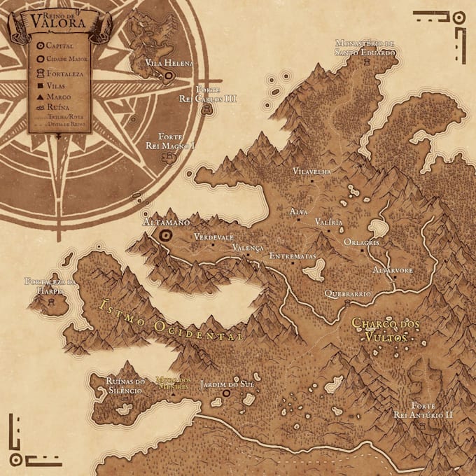 Create a wonderful and detailed fantasy map by Nathanbartle146 | Fiverr