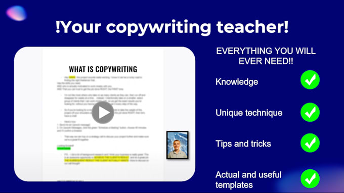 Be the only copywriting teacher you will ever need by Davebalek1 | Fiverr