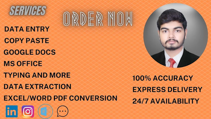 Do data entry, data extraction, pdf conversion, copy paste by Ammar207 | Fiverr