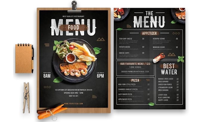 Create a professional restaurant menu design, food menu design, price ...
