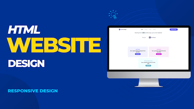 Design a html website with bootstrap by Voxelgraphic | Fiverr