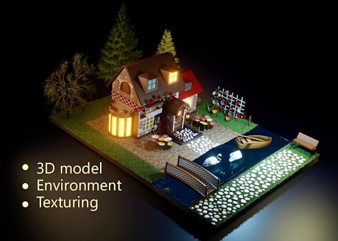 3d environments models in blender by Larastecenko | Fiverr