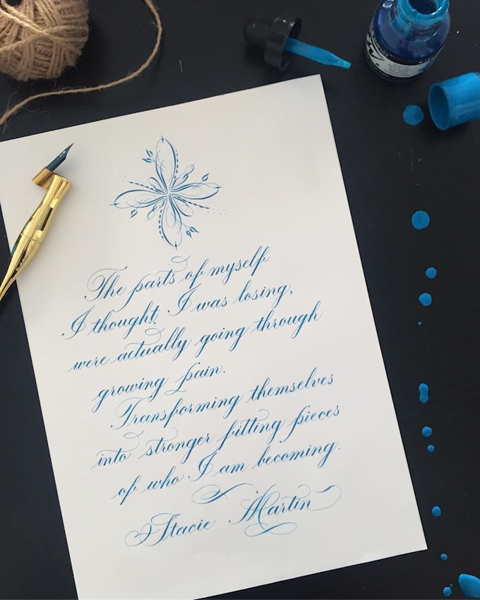 Write beautiful copperplate calligraphy and modern lettering by ...