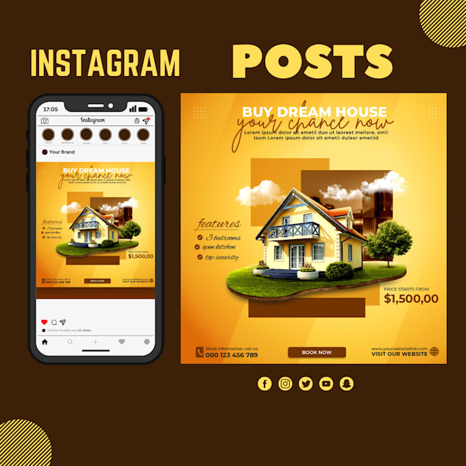 Design creative posts for instagram by Nosherwasultan | Fiverr