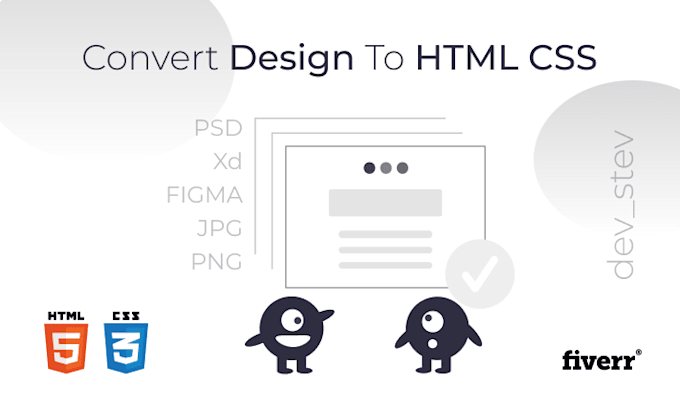 Convert design to html, mobile friendly, html css responsive by Dev ...