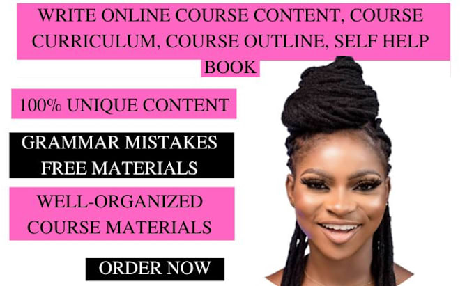 Write online course content, course curriculum, course outline, self ... Write online course content, course curriculum, course outline, self ...