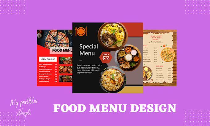 Design eye catching menu for your restaurant by Shupti76 | Fiverr