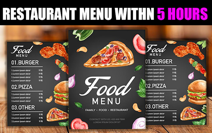 Design restaurant menu and food flyer menu by Ch_zobi | Fiverr