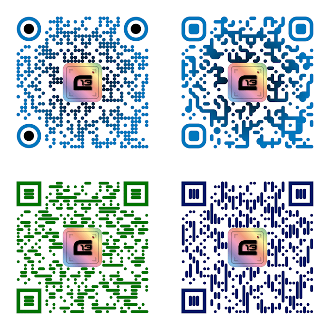 Customized qr code with logo by The_13th_canvas | Fiverr