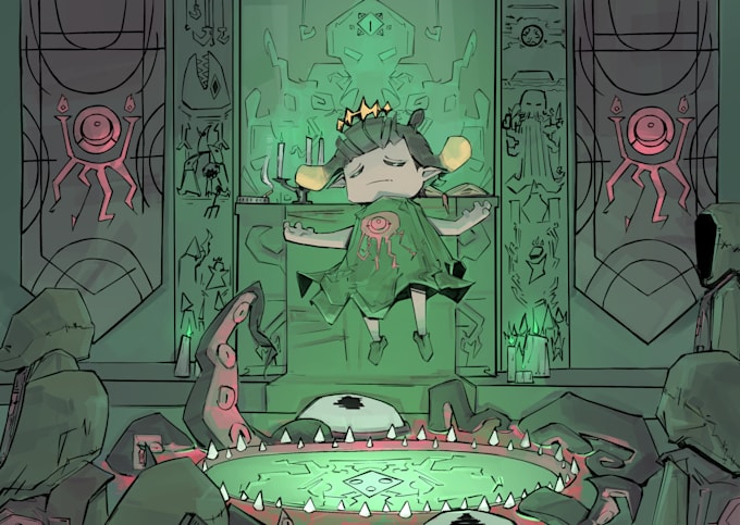 Draw dark illustrations, with a cartoon style by Maxmeius | Fiverr