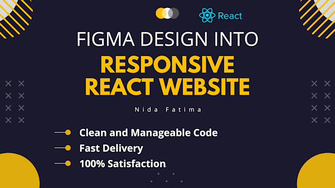 Develop a modern react website from your figma or psd design by Nida ...