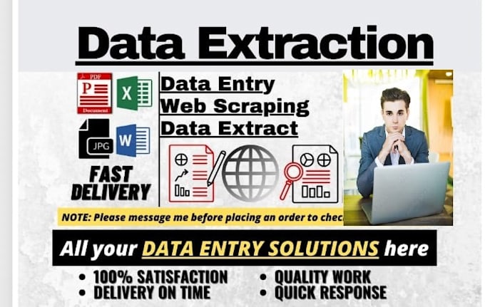 Convert pdf to excel data entry expert, data entry typing work job web ...