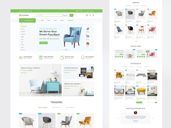 Design clean ui ux for website and landing page by Gebbirusfans503 | Fiverr
