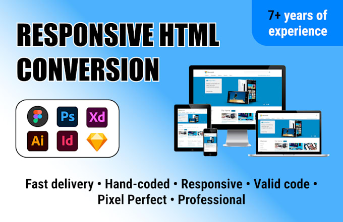 Convert design to responsive html pixel perfect bootstrap by ...