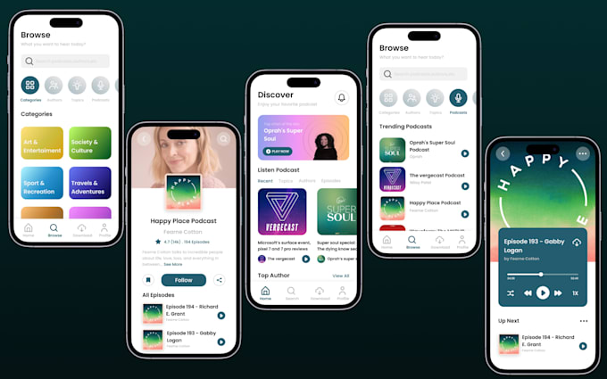 Design a modern mobile app interface using figma by Omarelmahmoud | Fiverr