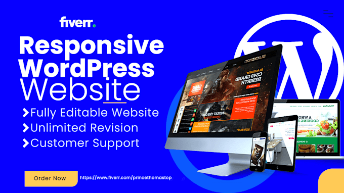 Create responsive wordpress website design in 10 hours by Princethomastop | Fiverr