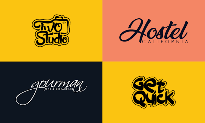 Design unique hand lettering logo design by Logoflowatt | Fiverr