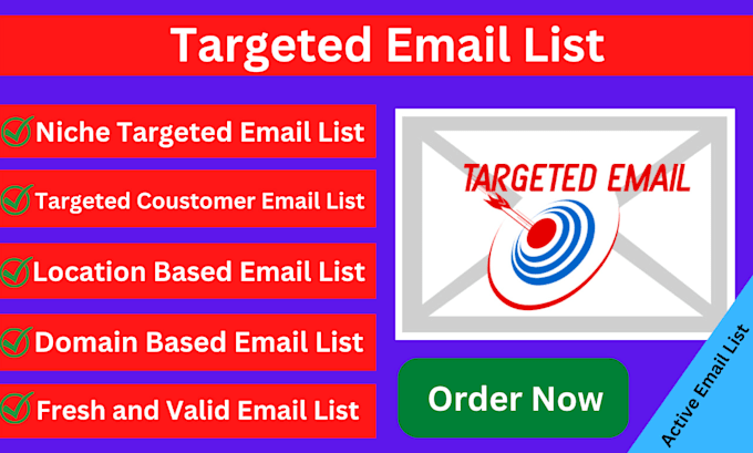 Collect niche targeted email address list for your active email marketing by Mithunmiabd | Fiverr