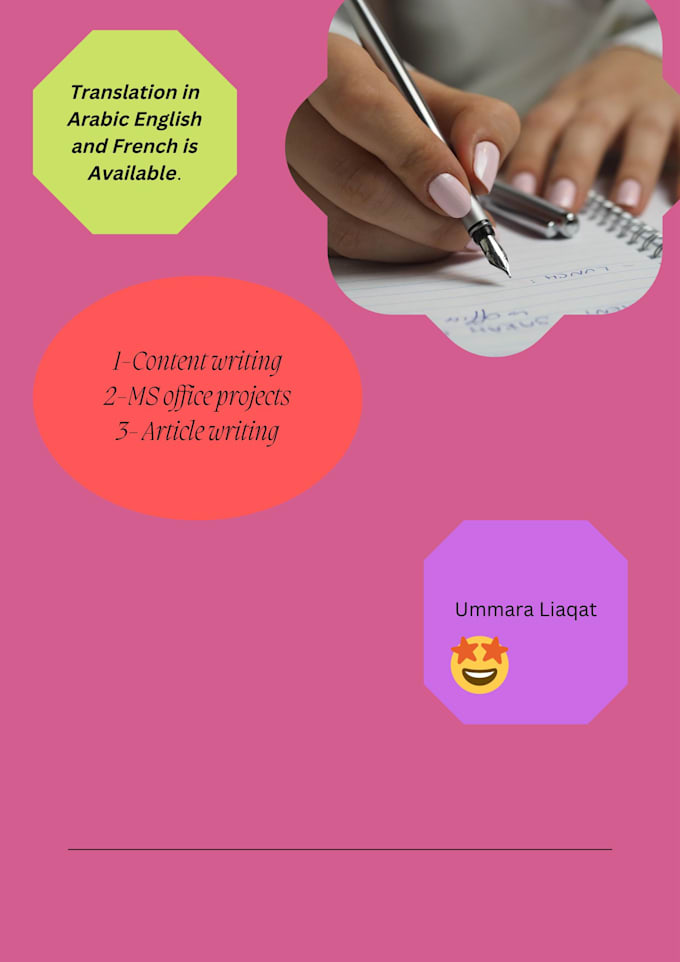 Do content writing , ms word projects, article writing by Ummaraliaqat ...