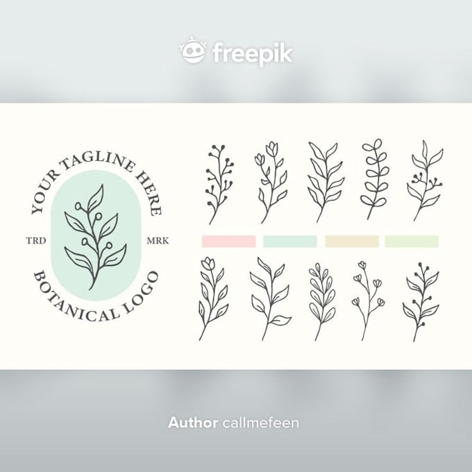 Draw a creative botanical feminine and hand made logo by ...