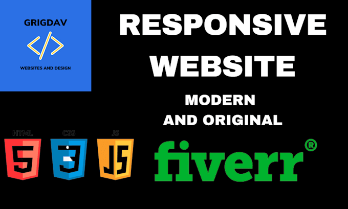 Create responsive websites with html css and js by Coder_grig | Fiverr
