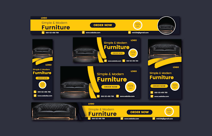 Design email banners, youtube, linkedin, insta, fb banner, post, flyer ...