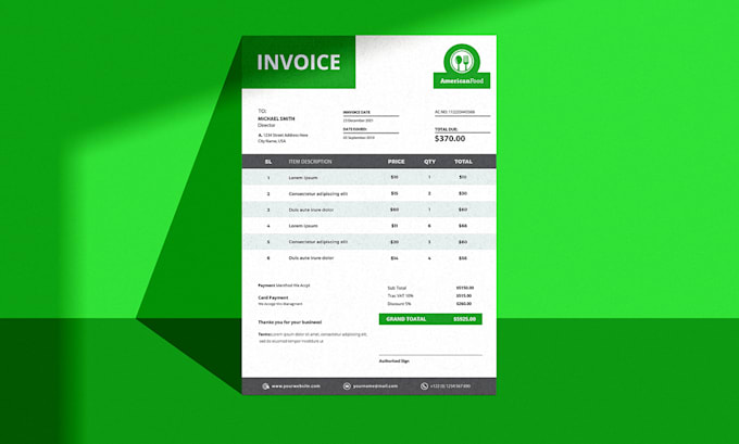 Design invoice, letterhead, quotation, proforma, receipt by Saifur56 ...