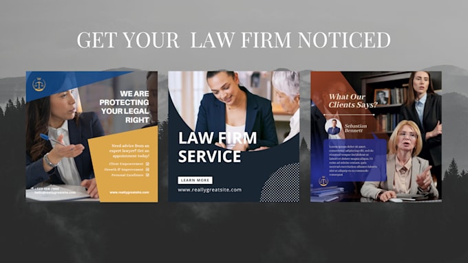 Create premium social media posts for your law firm by Nxghttt | Fiverr