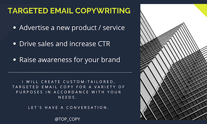 Create customized, targeted email copywriting by Top_copy | Fiverr