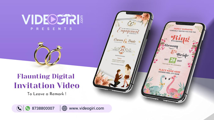 Create best wedding digital invitation card online by Videogirieinvit ...