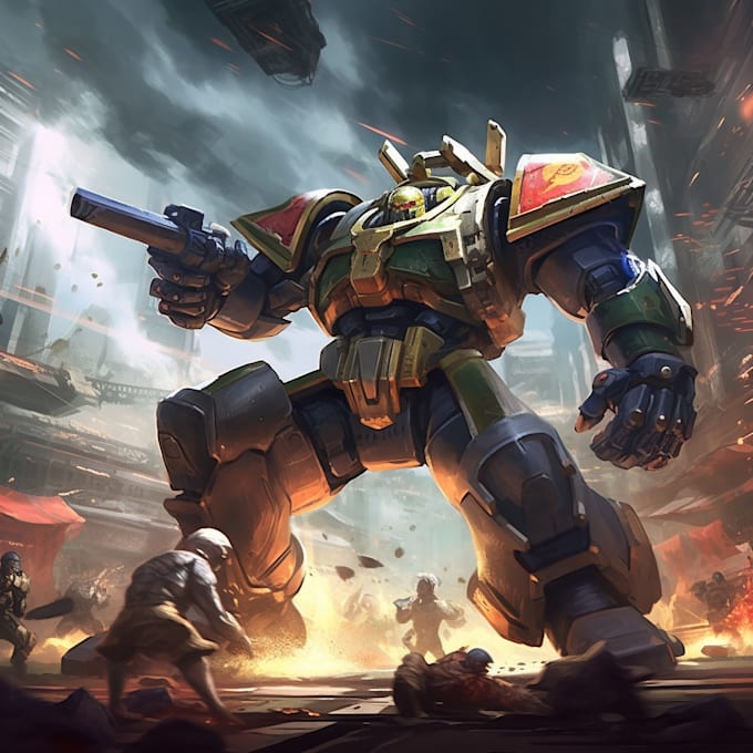 Make a unique gundam character art by Hashimotohiko | Fiverr