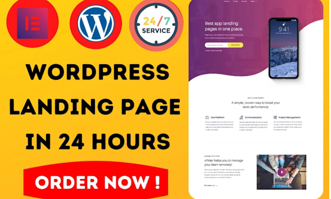 Design a responsive wordpress landing page by elementor pro by Azimkhan70 | Fiverr