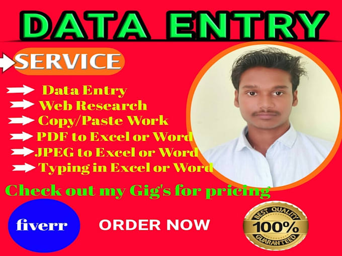 Do data entry, microsoft word entry, excel data entry by Dataentryak ...