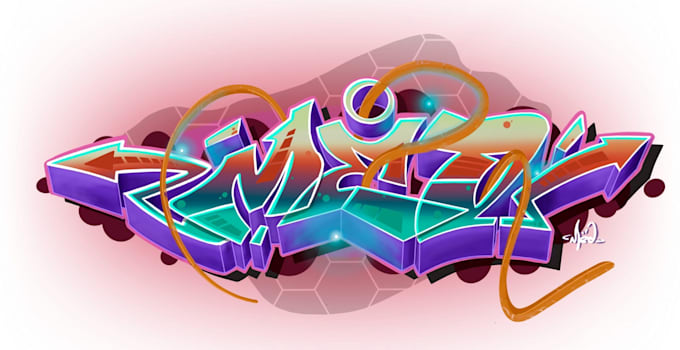 Draw a digital graffiti drawing by Elfhand | Fiverr