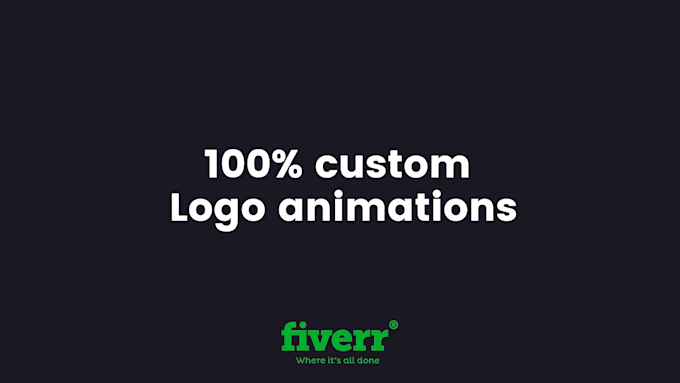Create a unique logo animation by Evanskibet | Fiverr