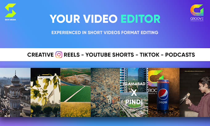 Edit creative reels video, youtube shorts, tiktok, podcasts by Shamsherniazi | Fiverr