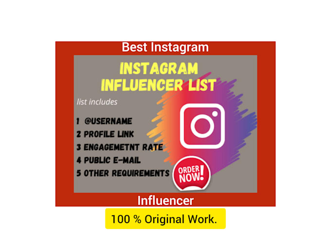 Find Worldwide Instagram Influencer According To Your Niche By Maryamnazir152 Fiverr