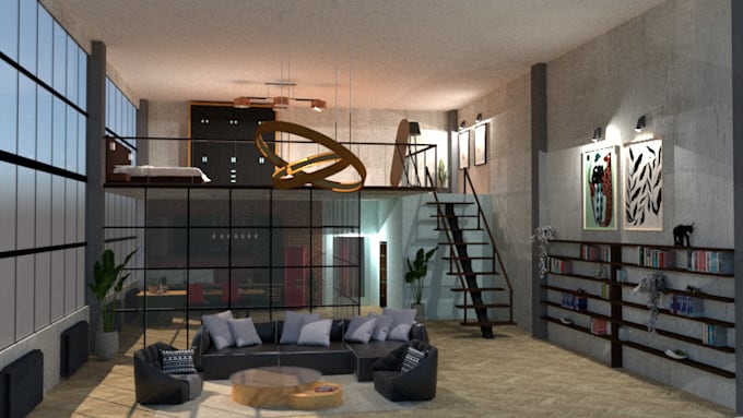 Create eye catching interior design for you by Mishodesing | Fiverr