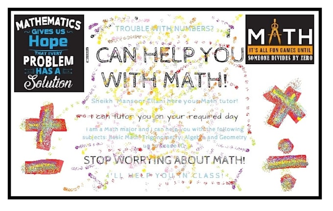 Teach math because i am teaching math from last 10 years by Sheikh_4440 ...