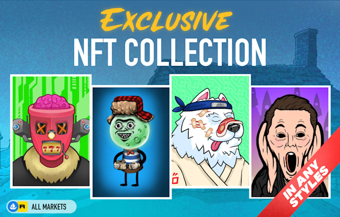 Draw and generate 100 to 10k nft collection in any style by Vi_fromhell | Fiverr