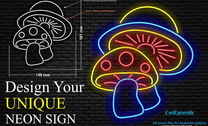 Design neon sign line art file for manufacture work by Signart1 | Fiverr