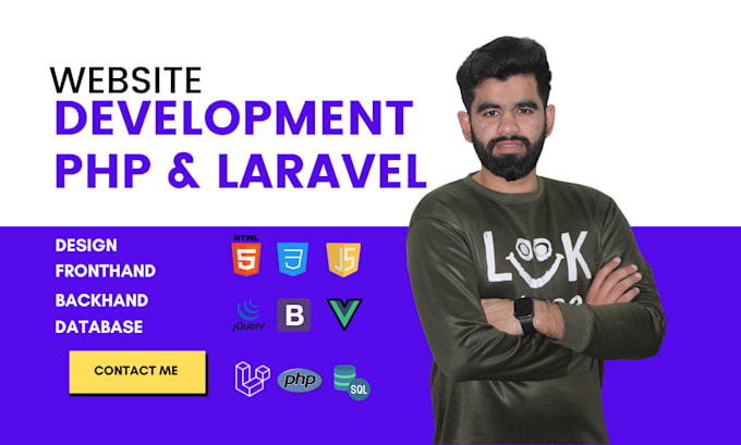 Professional laravel website development to elevate your business by Amarabbasjafri | Fiverr