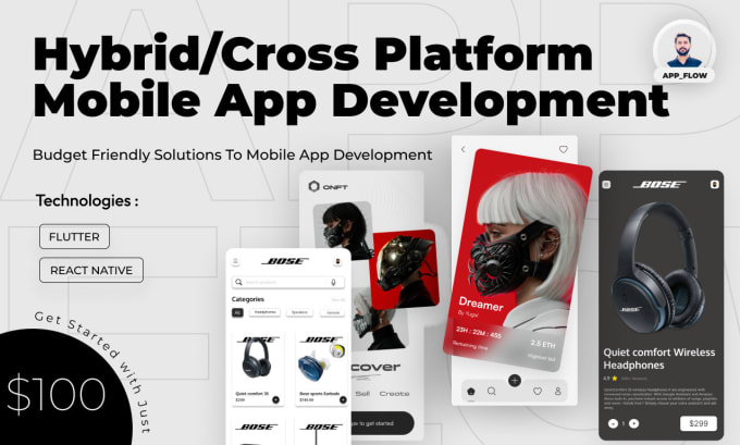 Develop A Hybrid Or Cross Platform Mobile App Using Flutter And React
