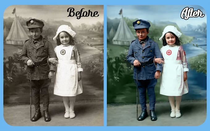 Edit, enhance and colorize your old pictures by Assia_designer | Fiverr