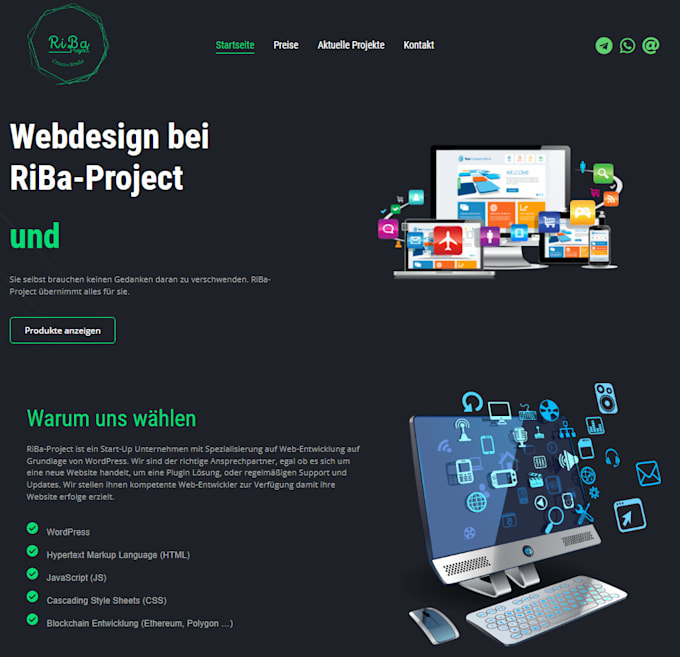 Create a website based on wordpress html and css by Riba_project | Fiverr