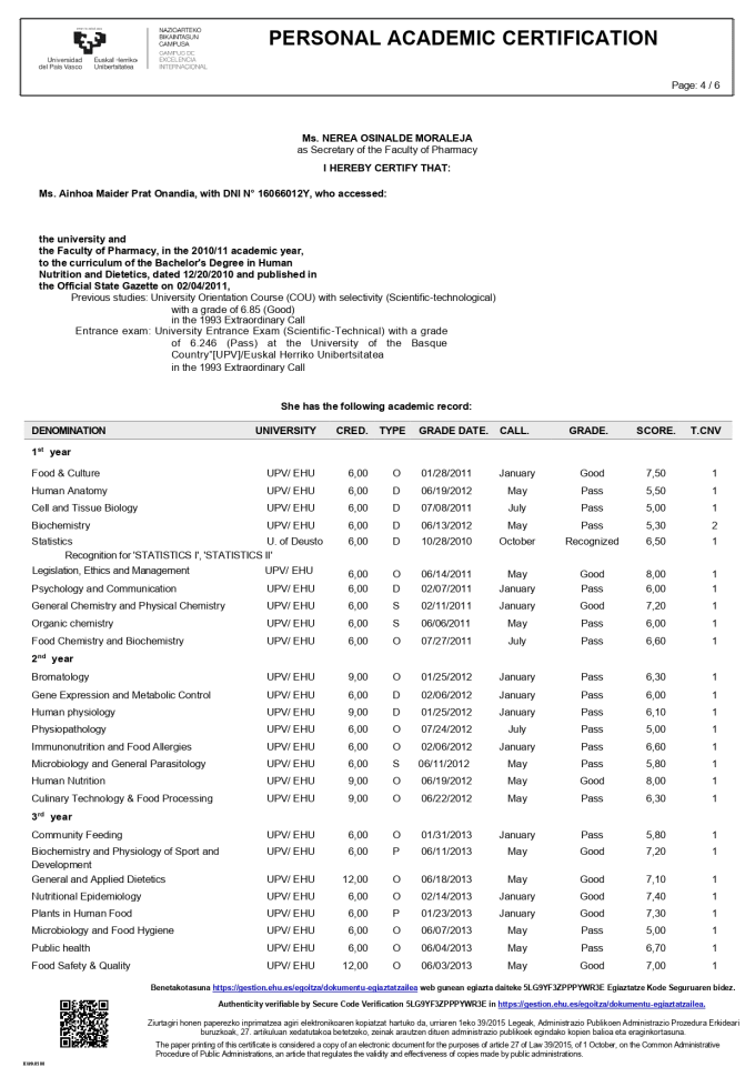 Provide official translations of transcripts, financial documents and ...