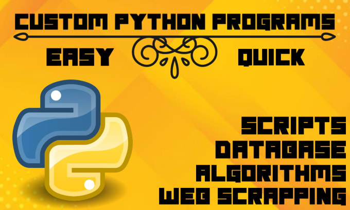 Create custom python programs and scripts by Prismprograming | Fiverr Create custom python programs and scripts by Prismprograming | Fiverr