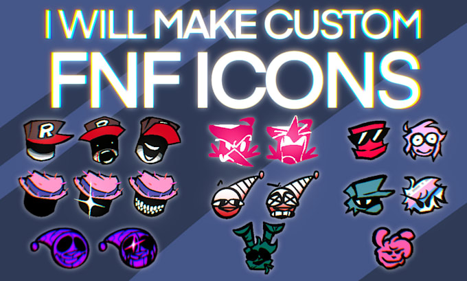 Draw custom friday night funkin icons for your mod by Crain05 | Fiverr